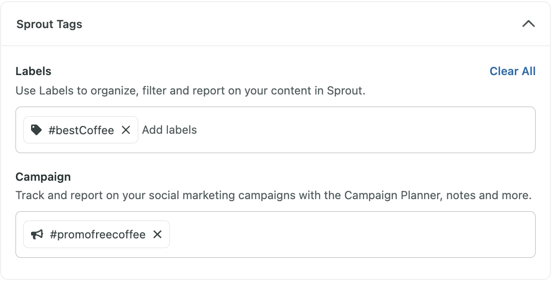 Internal tagging – Sprout Social Support