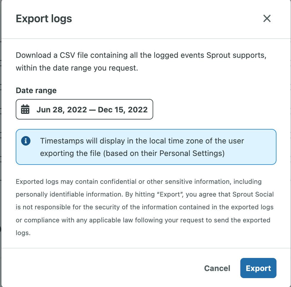 How do I download audit trail logs? – Sprout Social Support