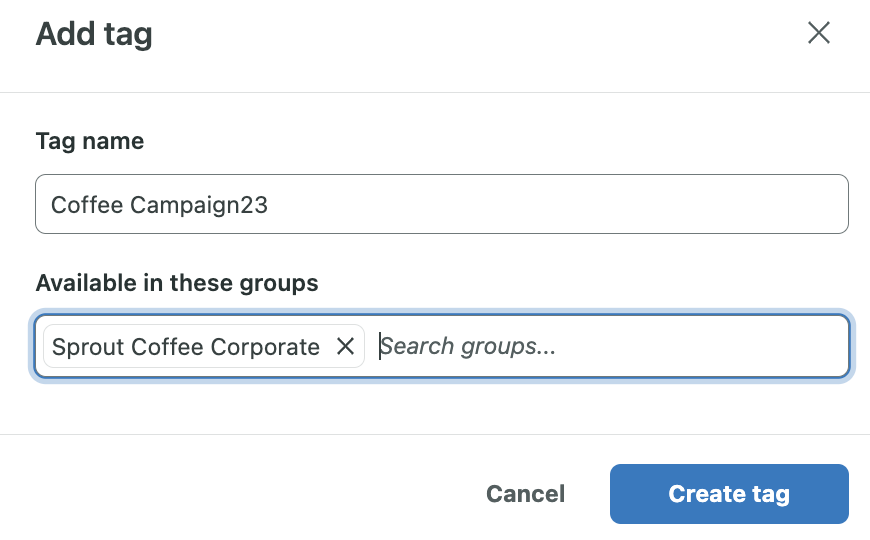Internal tagging – Sprout Social Support