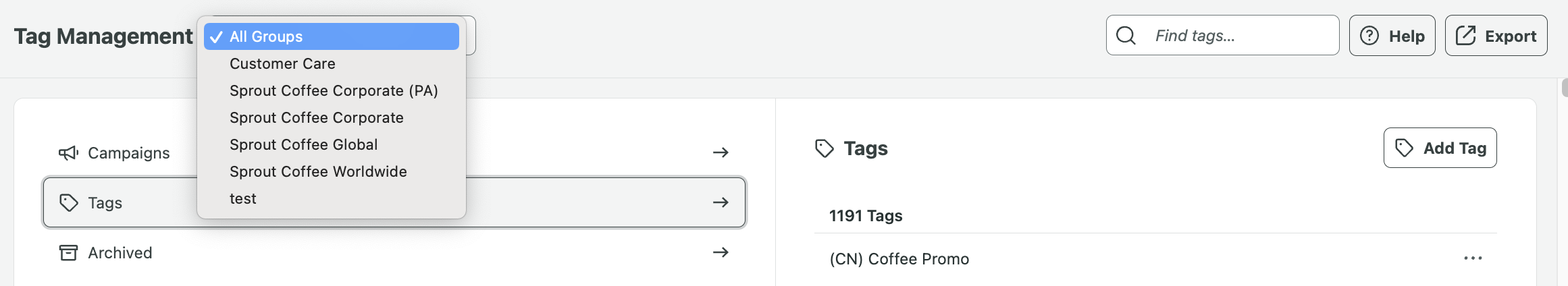 Internal tagging – Sprout Social Support
