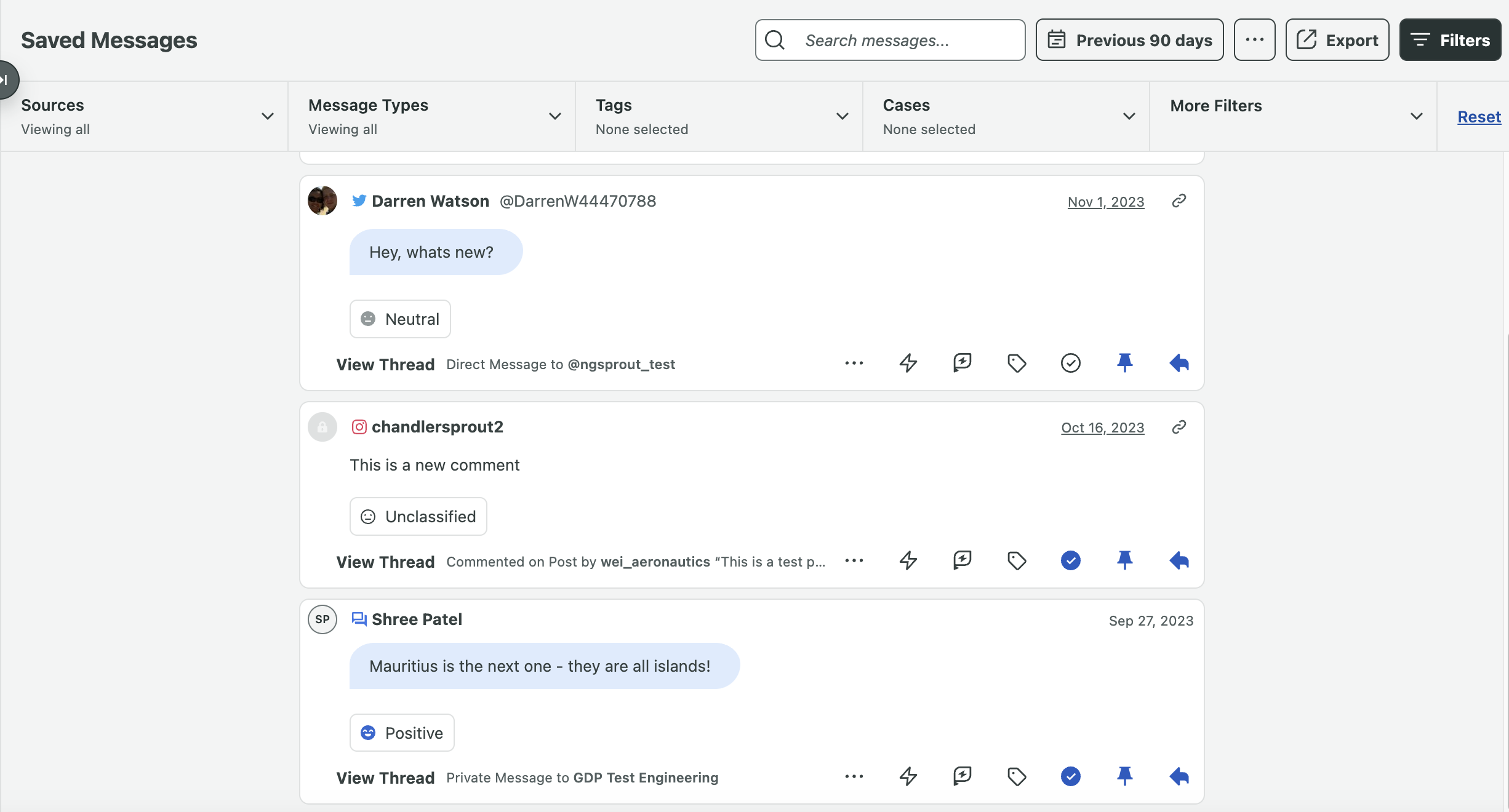 Message Actions – Sprout Social Support