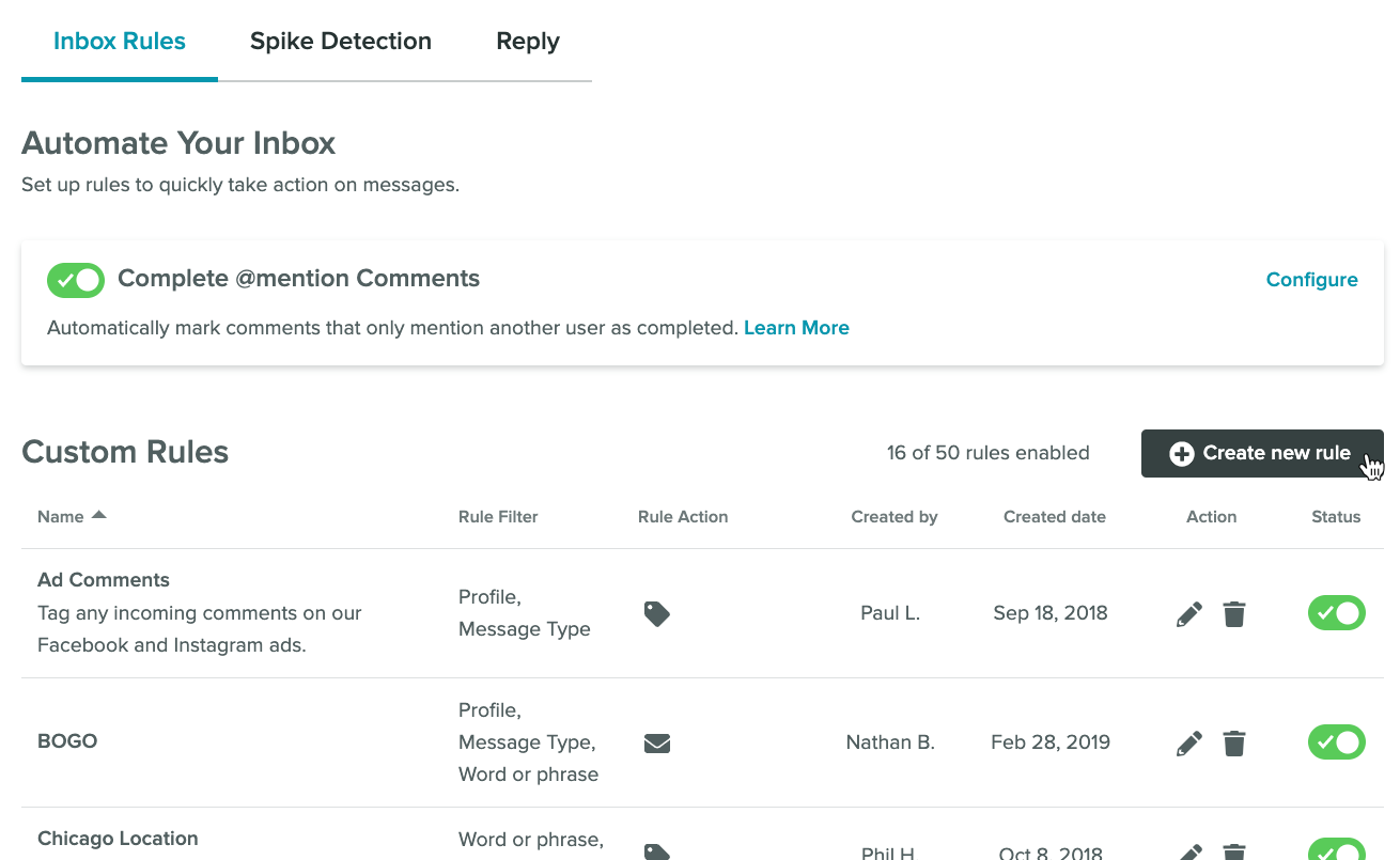 Automated Rules – Sprout Social Support