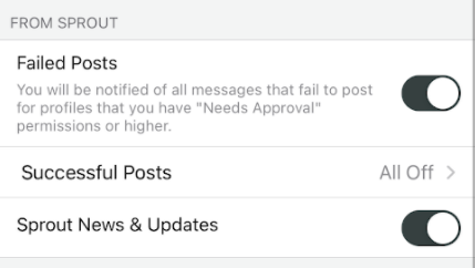 Failed post notifications – Sprout Social Support