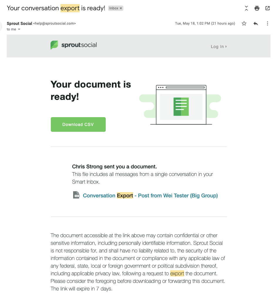 Message Actions – Sprout Social Support