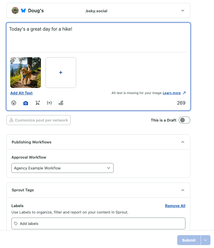 How do I publish to Bluesky in Sprout? – Sprout Social Support