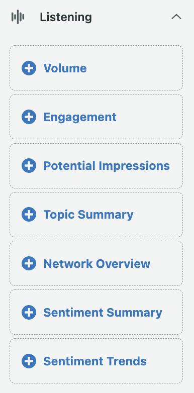 Listening widget – Sprout Social Support