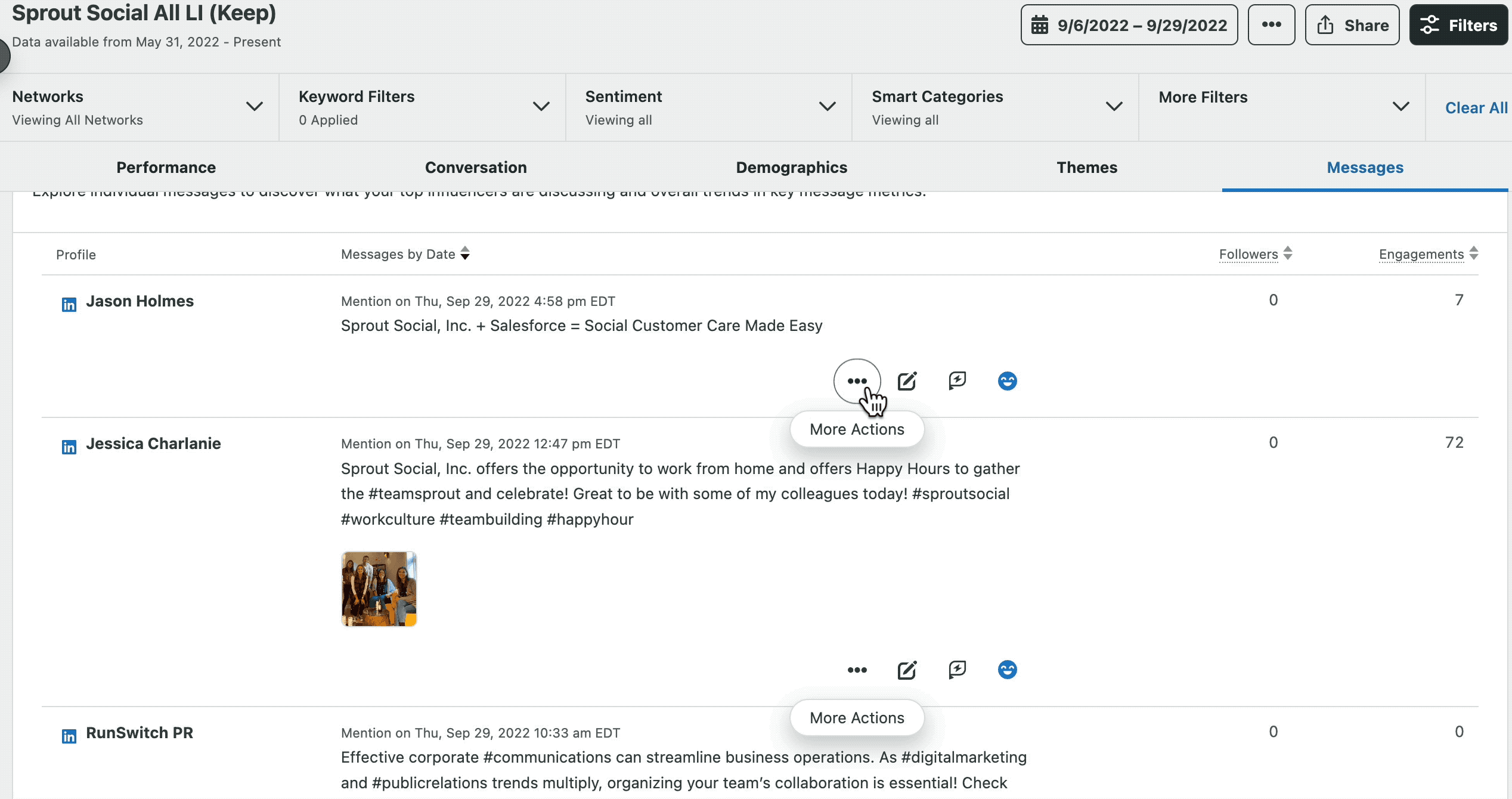 How can I engage with messages in Listening? – Sprout Social Support
