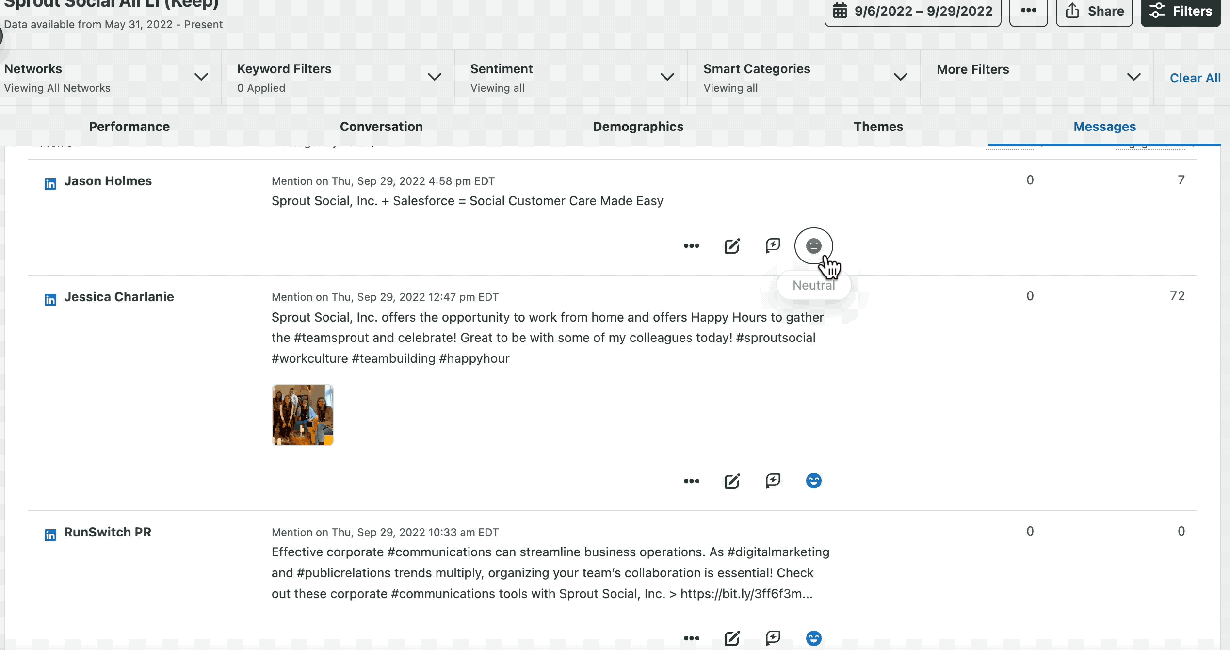 How can I engage with messages in Listening? – Sprout Social Support